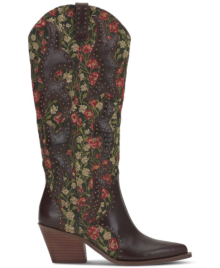 Jessica Simpson Women's Zaikes Studded Western Boots - Macy's
