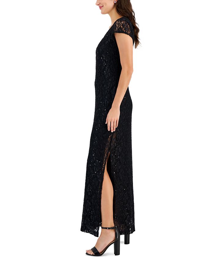 Connected Women's Sequined-Lace Maxi Dress - Macy's