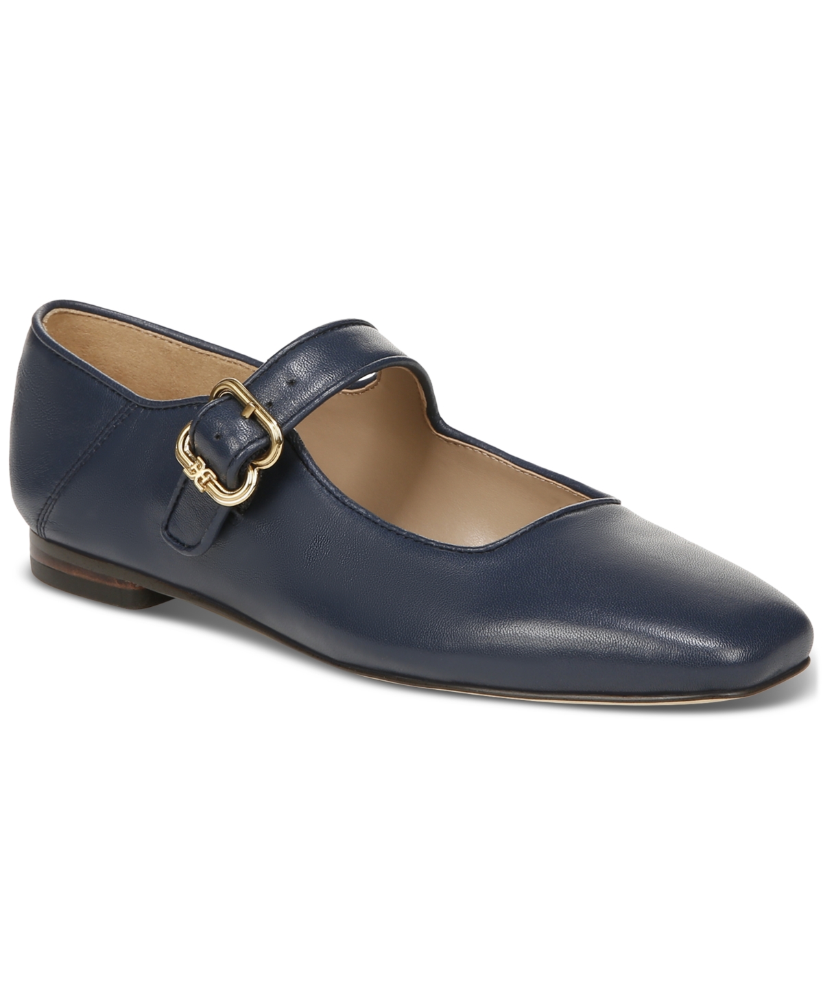 Sam Edelman Womens Michaela Buckled Mary Jane Flats - Hudson Navy Leather