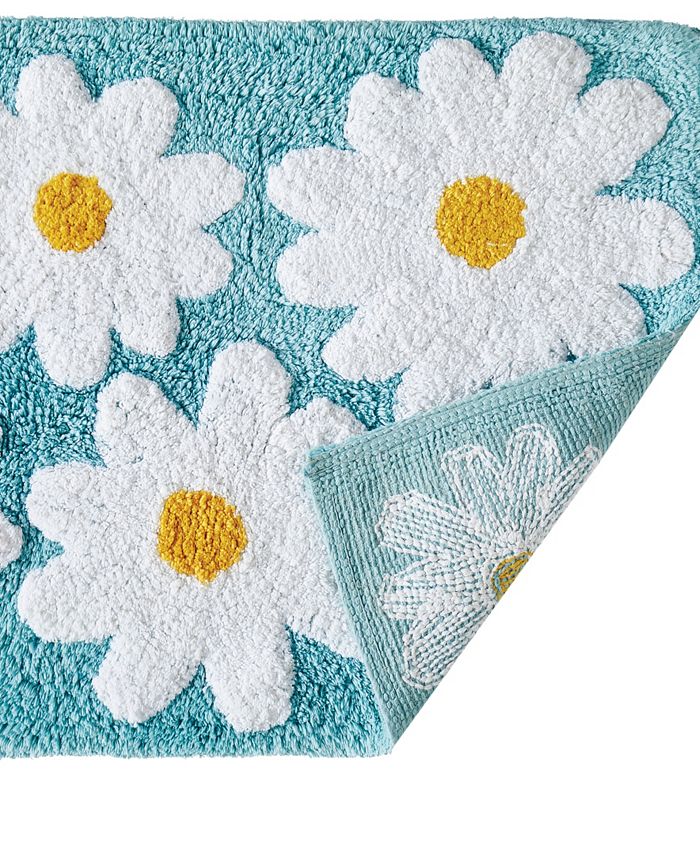 Jessica Simpson Fun Daisies Cotton Bath Rug, 20" x 32" - Macy's