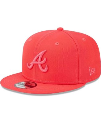 Men's New Era Red Atlanta Braves Spring Color Basic 9FIFTY Snapback Hat ...