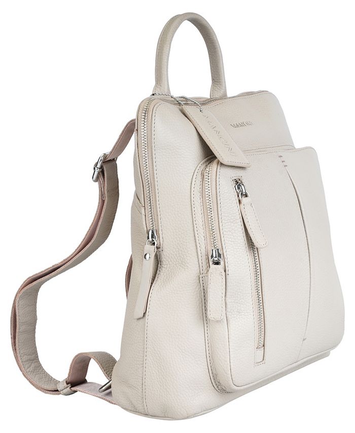 Mancini Pebbled Collection Brigette Leather Backpack - Macy's