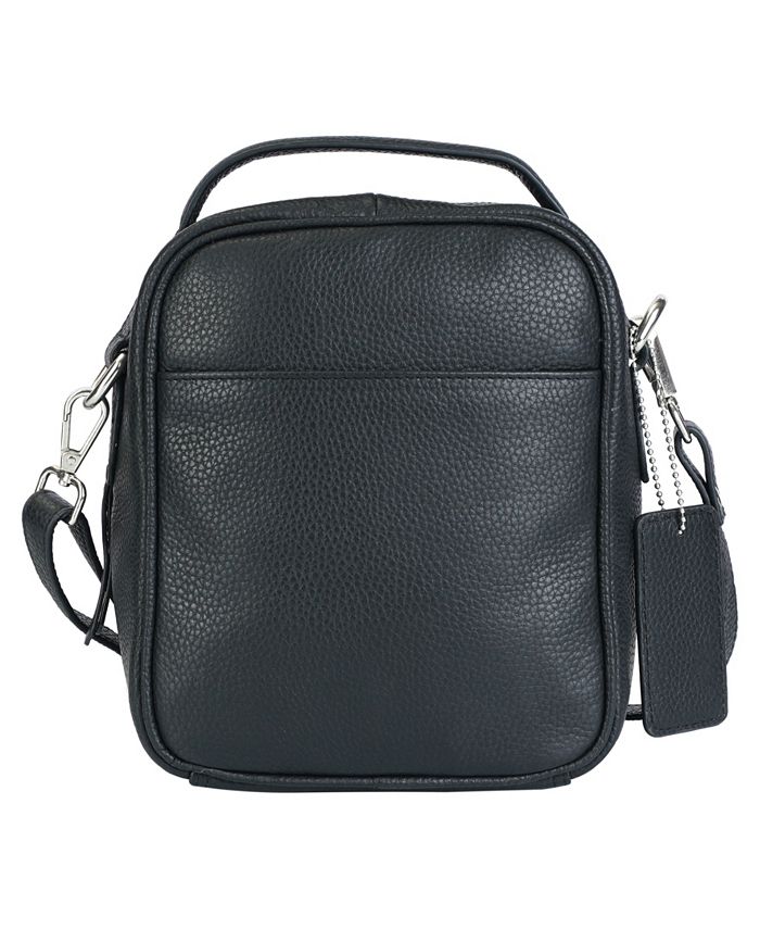 Mancini Pebbled Collection Daisy North-South Leather Crossbody Bag - Macy's