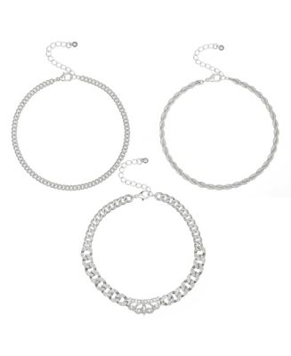 Aaliyah 3Pc Crown Anklet Set - Macy's