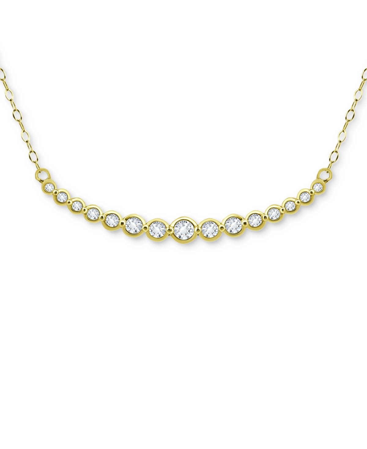 Click here for Giani Bernini Cubic Zirconia Bezel Curved Bar Coll... prices