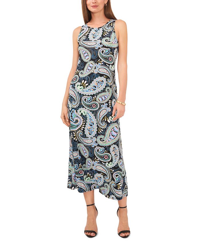Vince Camuto Sleeveless Keyhole Back Maxi with Vent Dress - Macy's