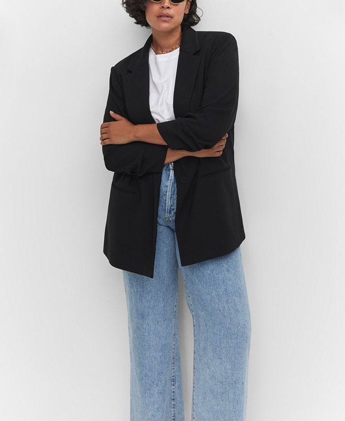 MANGO Women's Flowy Suit Blazer - Macy's