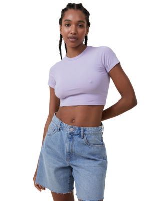 COTTON ON Women's Micro Crop T-shirt - Macy's