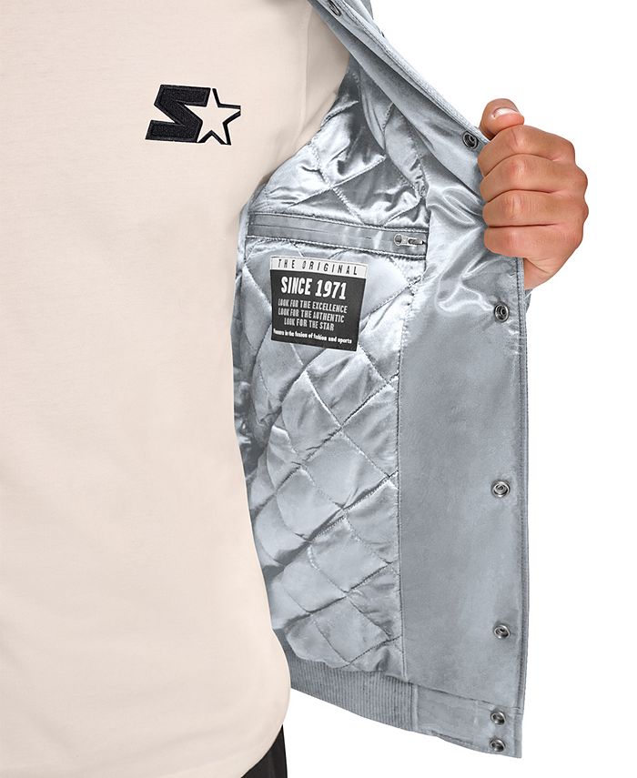 Starter Men's Classic-Fit Tonal Satin Varsity Bomber Jacket - Macy's