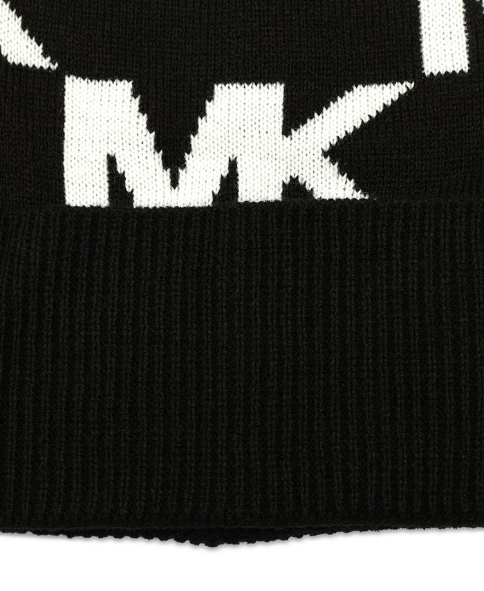 Michael Kors Women's Oversized Chess Logo Cuff Beanie - Macy's
