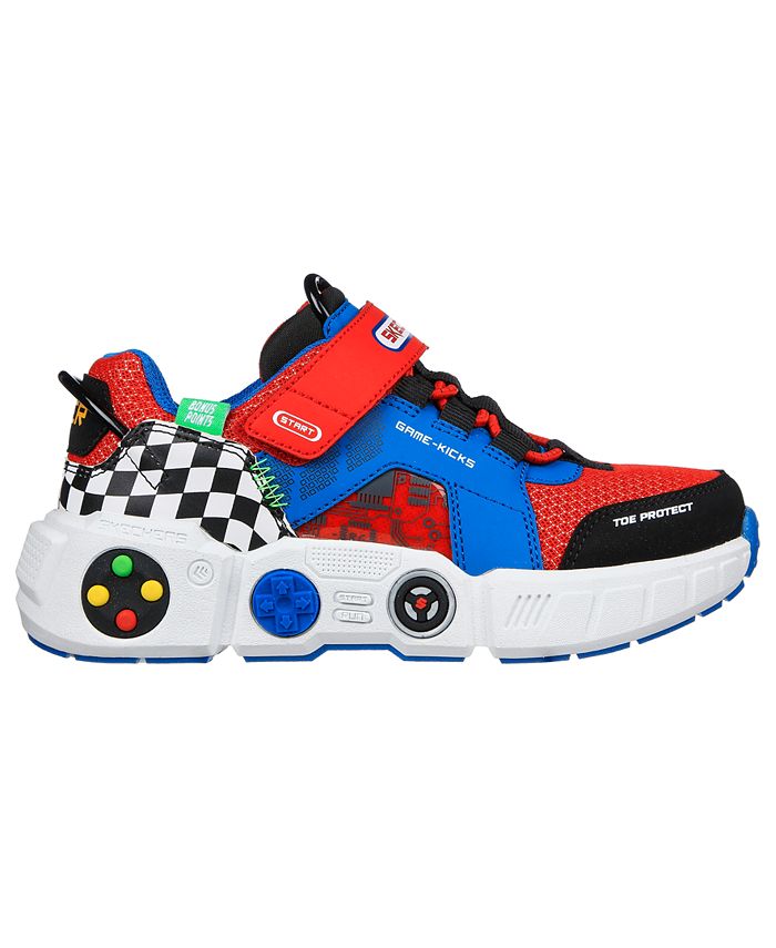 Skechers Little Kids Game Kicks- Gametronics Adjustable Strap Casual ...