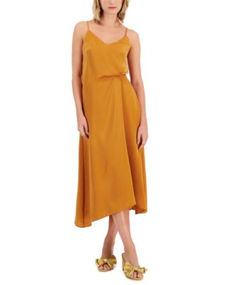 Lucy Paris Women's Solid Rowan Twist-Front Slip Dress - Macy's