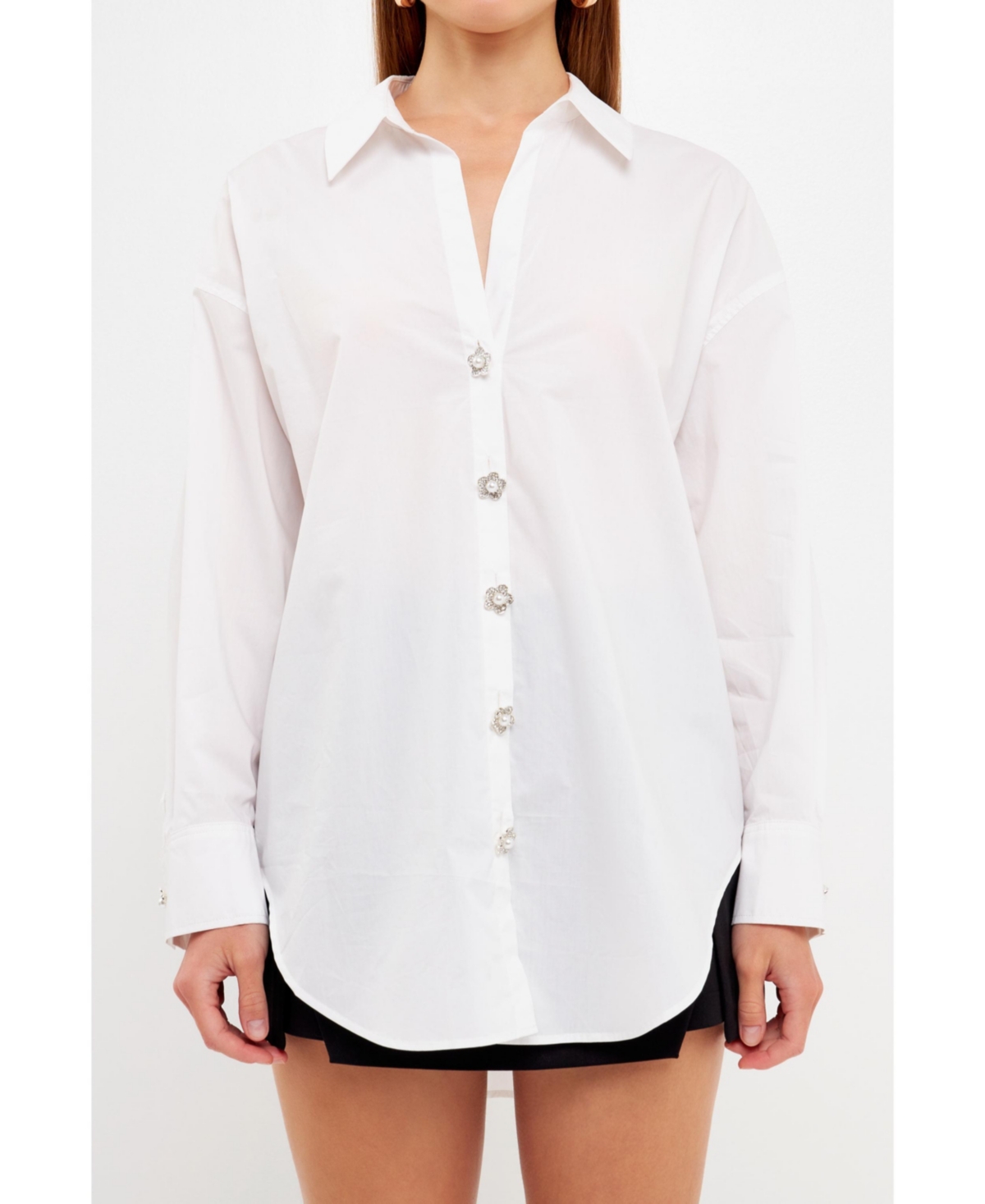 Click here for English Factory Womens Oversized Collared Shirt -... prices