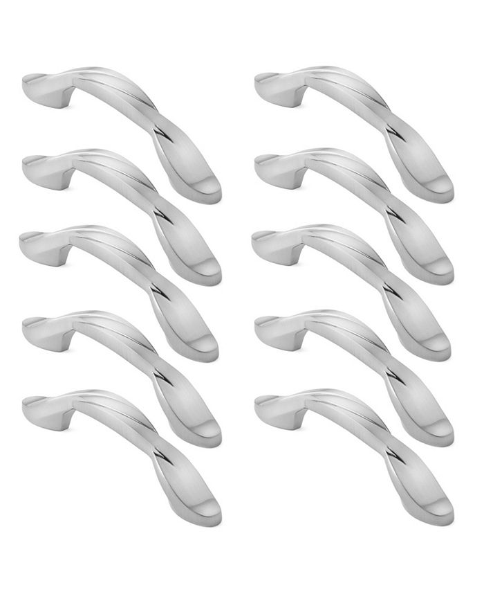 Cauldham 10 Pack Solid Braided Kitchen Cabinet Pulls Handles (3" Hole ...