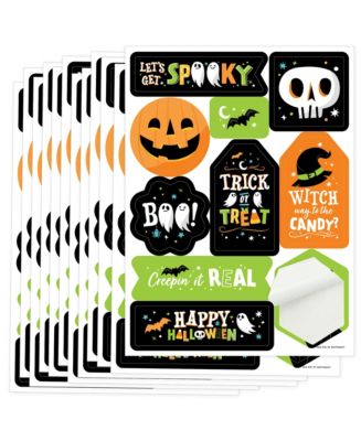 Jack-O'-Lantern Halloween - Party Favor Sticker Set - 12 Sheets - 120 ...