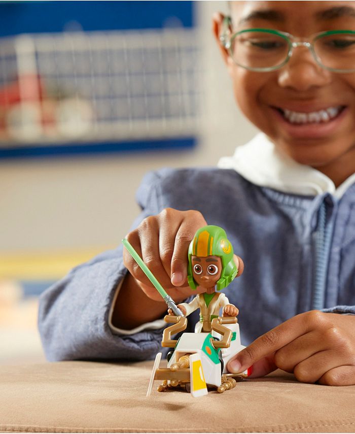 Young Jedi Adventures Star Wars Kai Bright Star Figure and Speeder Bike ...