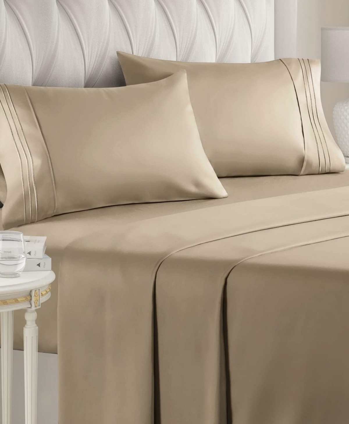 Click here for 4 Piece Microfiber Sheet Set - Full - Cream prices
