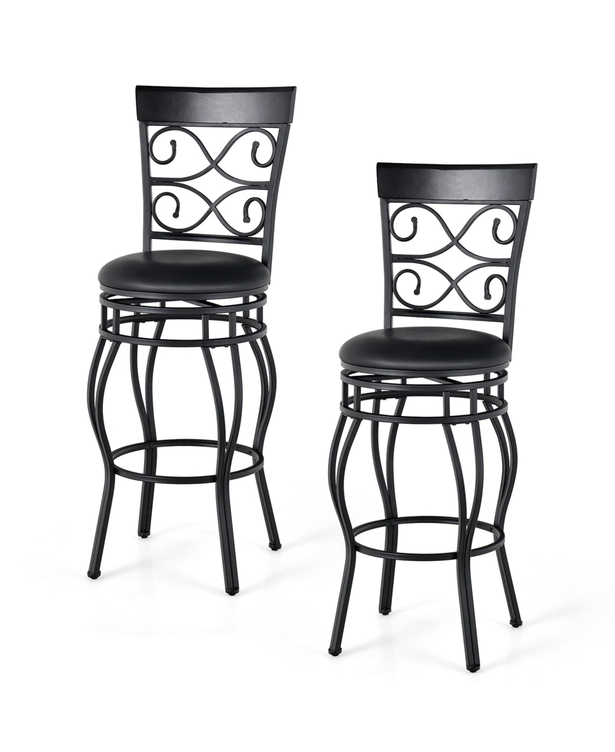Click here for Costway Set of 2 Vintage Swivel Bar Stools 30 Bist... prices