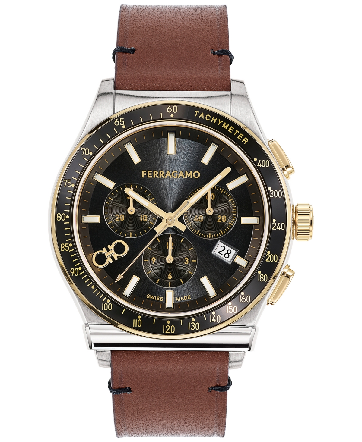 Click here for Salvatore Ferragamo Mens 1927 Swiss Chronograph Br... prices