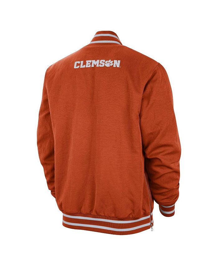 Nike Men's Orange Clemson Tigers Full-Zip Bomber Jacket - Macy's
