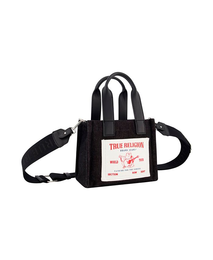True Religion Mini Black Denim Tote Bag - Macy's