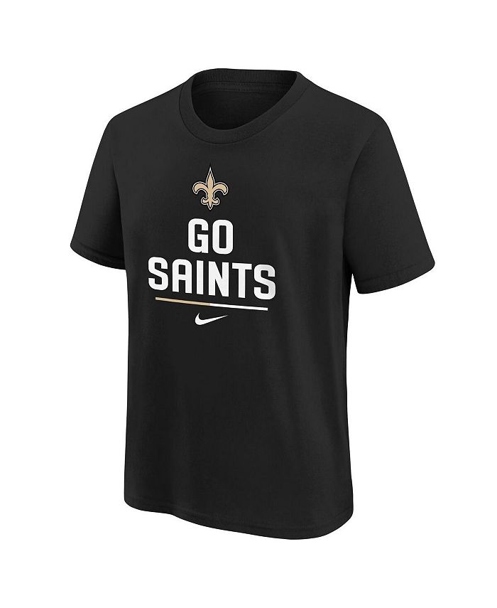 Nike Big Boys Black New Orleans Saints Team Slogan T-shirt - Macy's