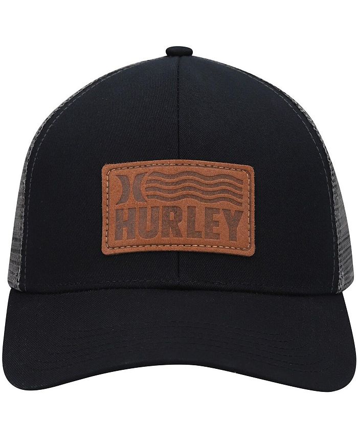 Hurley Men's Black Waves Trucker Snapback Hat - Macy's