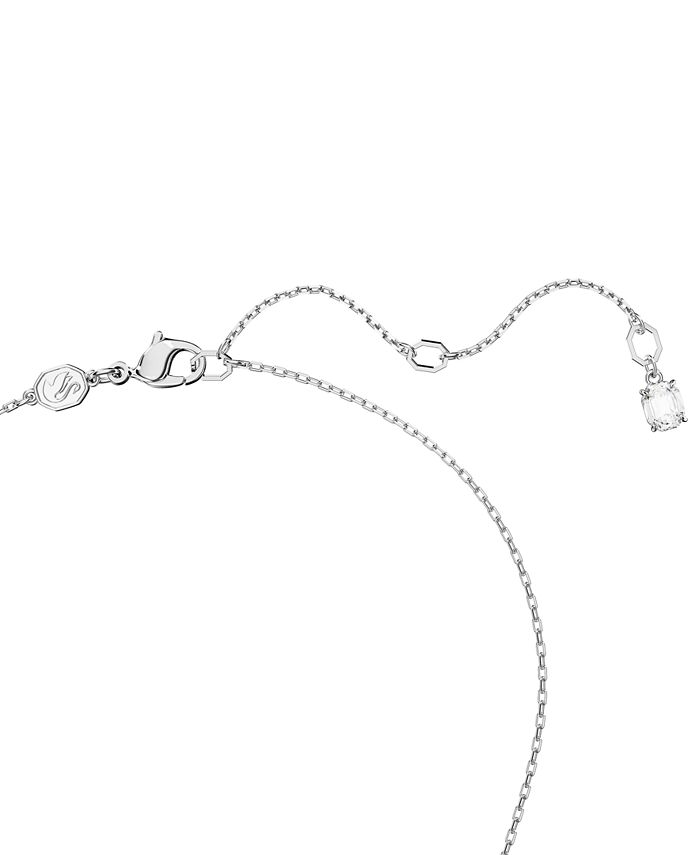 Swarovski Pavé Interlocking Loop Pendant Necklace, 15" + 2-3/4 ...