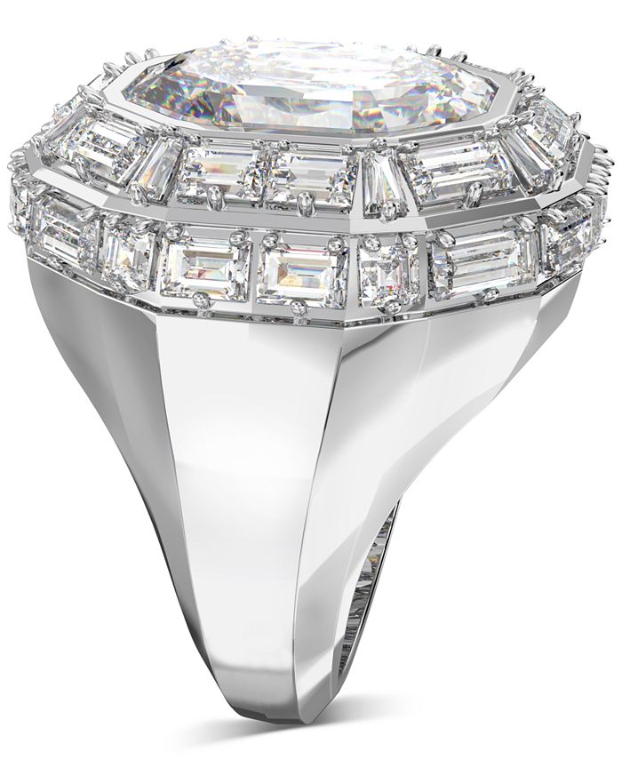 Swarovski Rhodium-Plated Mixed Crystal Statement Ring - Macy's