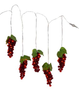 Kurt S. Adler 100-Light LED Grape Light Set with 5 Grape Bunches - Macy's