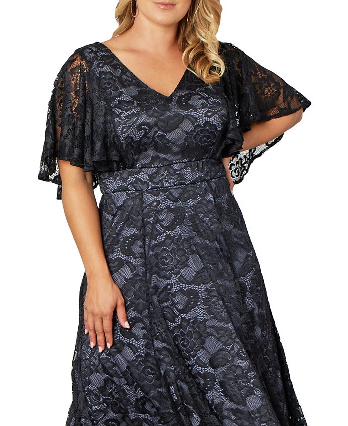 Kiyonna Plus Size Camille Lace Cocktail Dress Macys