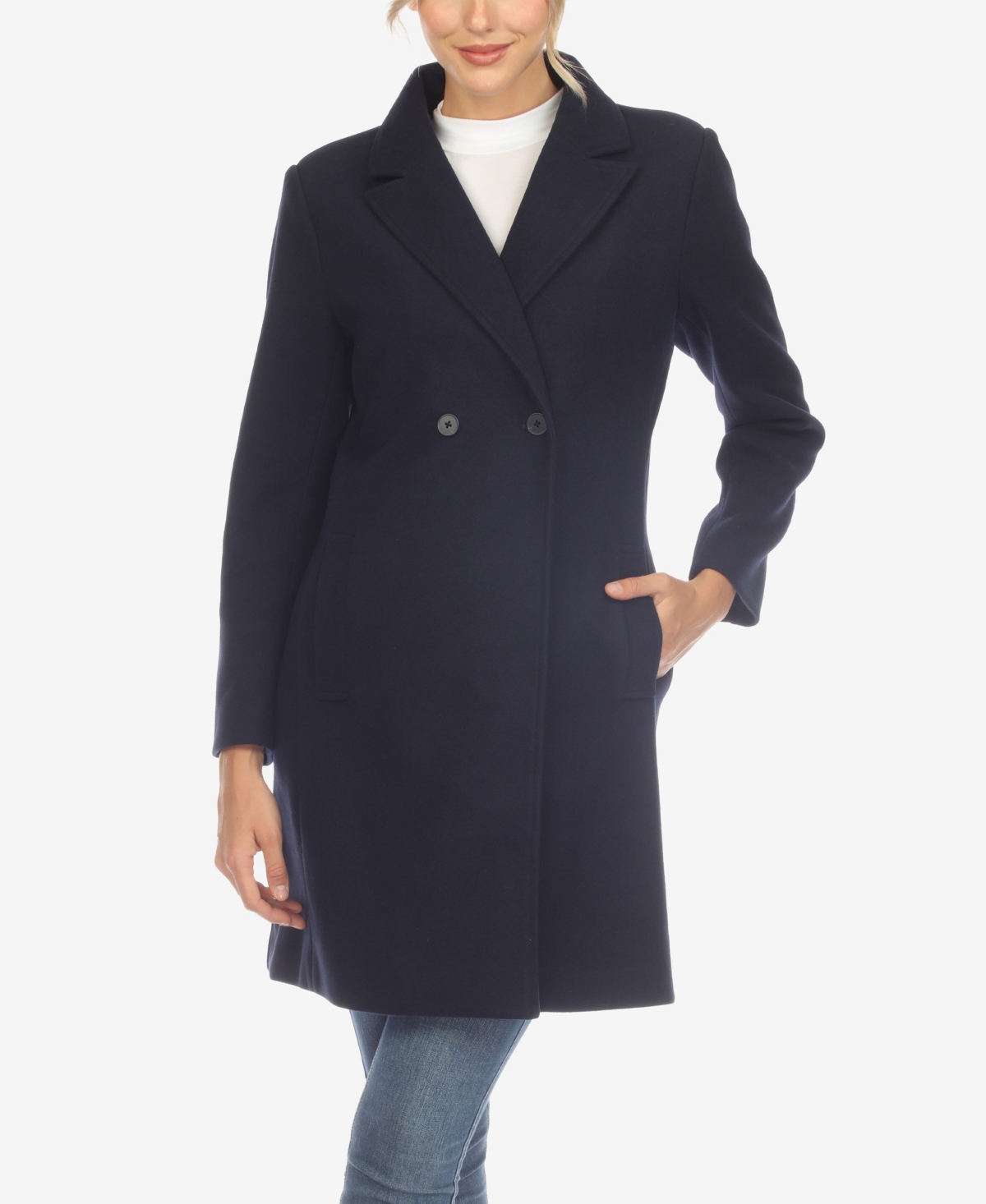 Click here for Womens White Mark Classic Walker Coat prices
