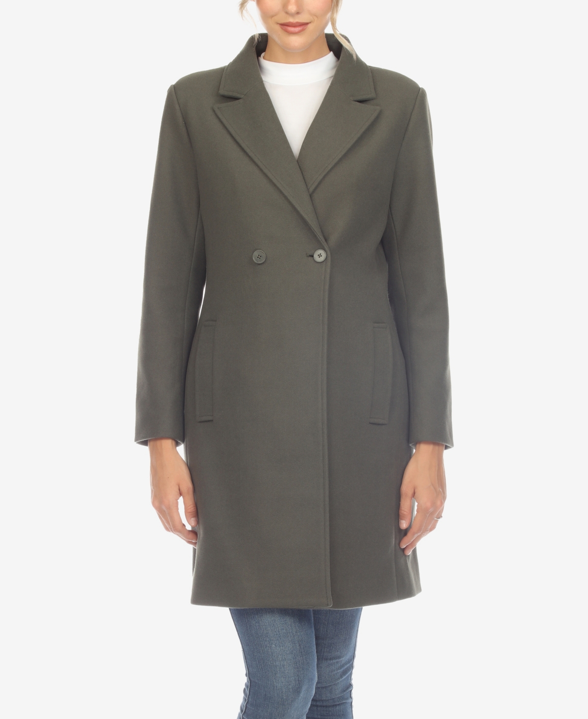 Click here for Womens White Mark Classic Walker Coat prices