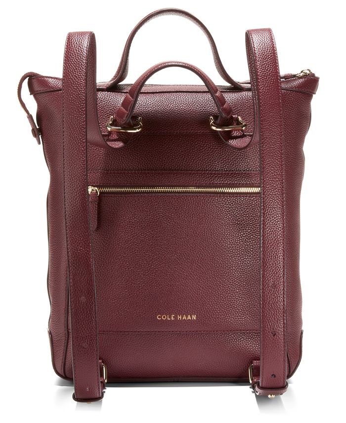 Cole Haan Small Grand Ambition Convertible Leather Backpack - Macy's
