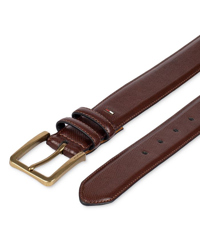 Tommy Hilfiger Men's Double-Loop Feather-Edge Belt - Macy's