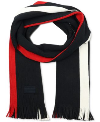 Tommy Hilfiger Men's Striped Fringe Scarf - Macy's