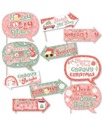 Big Dot of Happiness Funny Groovy Christmas - Pastel Holiday Party ...