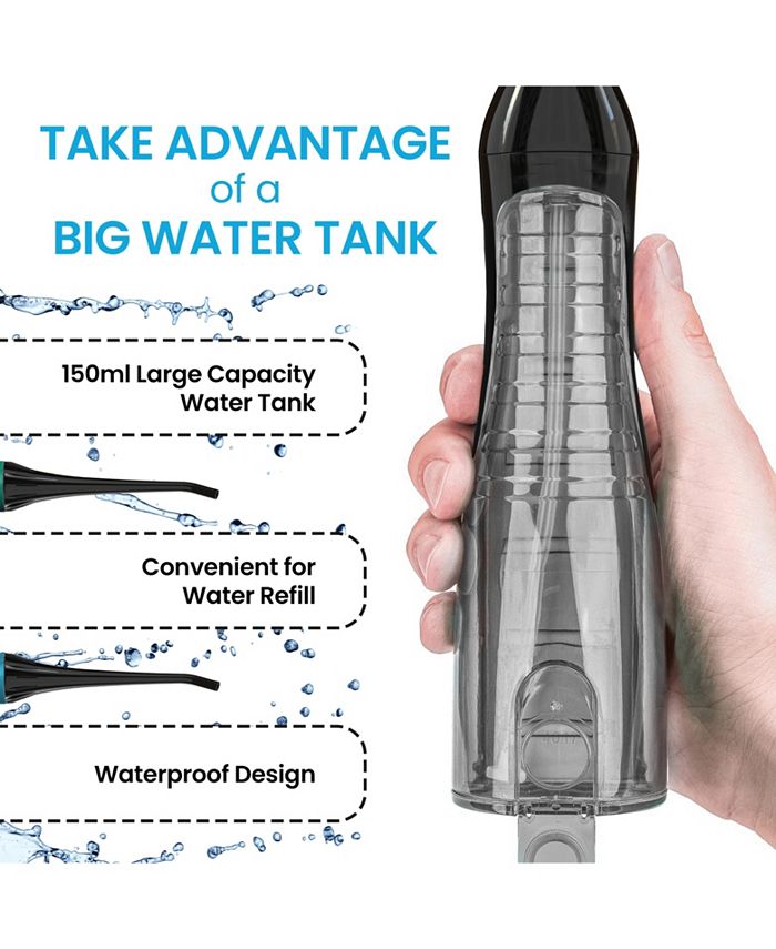 Aquasonic Aqua Flosser - Professional Rechargeable Water Flosser with 4 ...