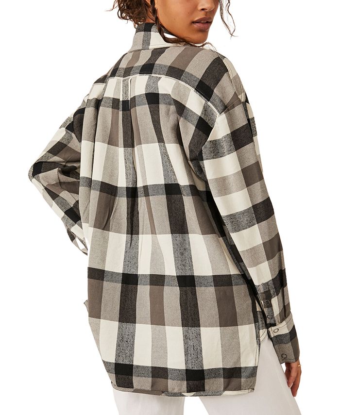 Free People Women's Izzy Cotton Snap-Front Cargo Shacket - Macy's