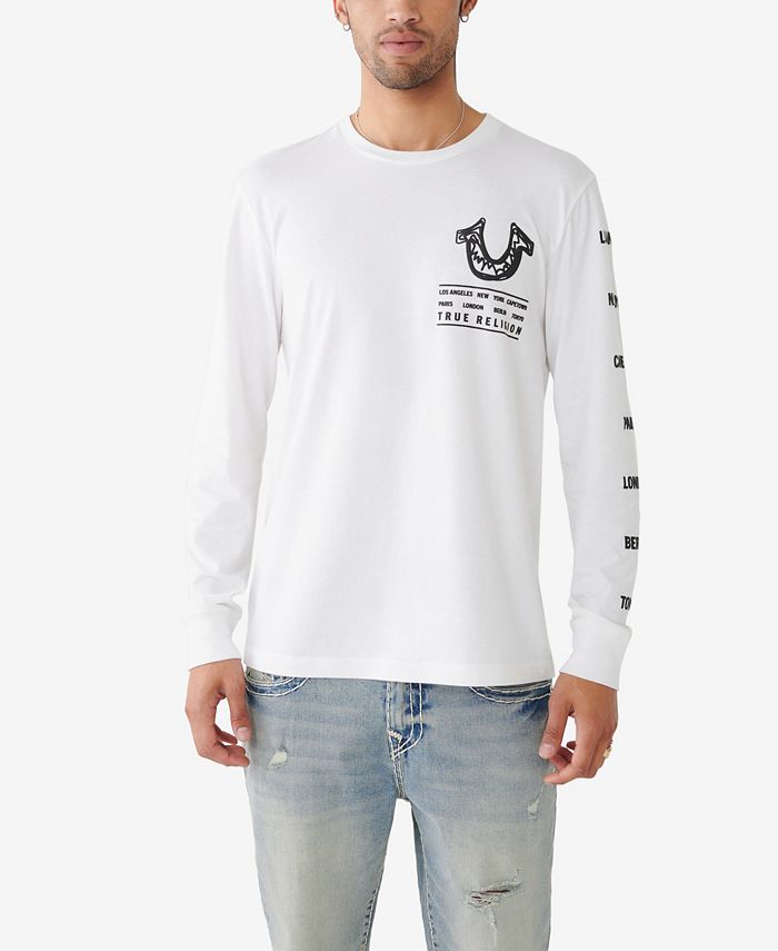 True Religion Men's Long Sleeve City Tour T-shirt - Macy's