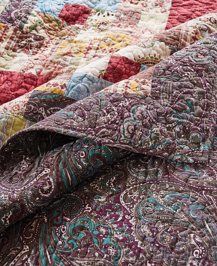 Greenland Home Fashions Colorado Lodge Authentic Patchwork 5 Piece Quilt Set, Full/Queen - Macy's