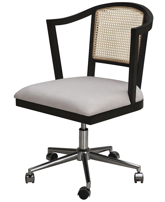 Abbyson Living Archer 34.8" Polyester Two-Toned Cane Office Chair - Macy's