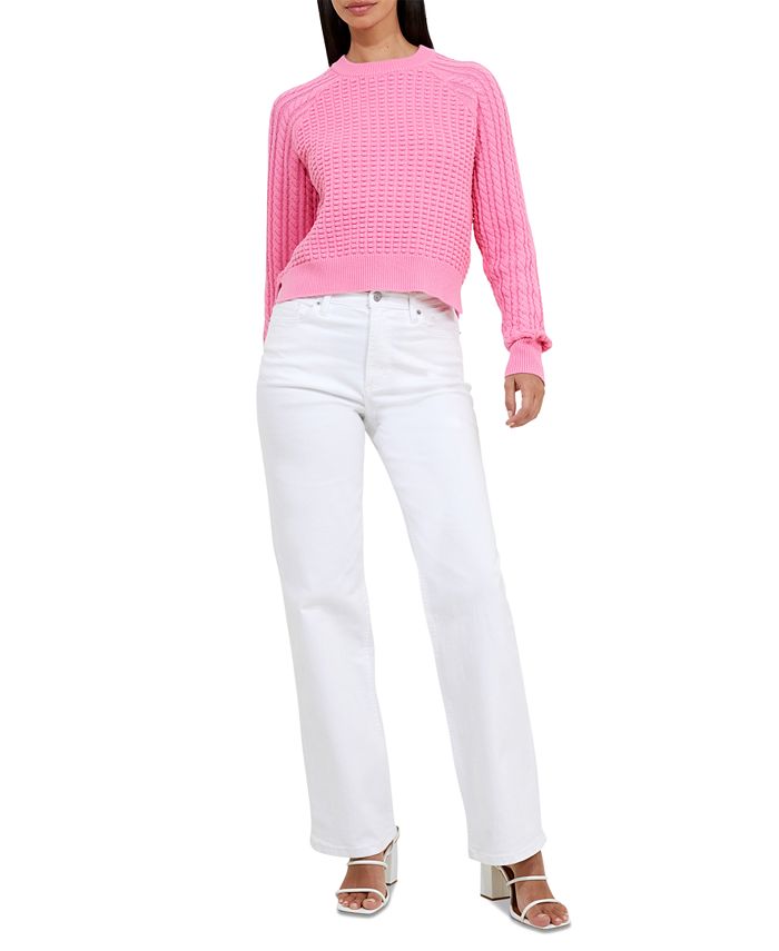 French Connection Women's Mozart Popcorn Cotton Sweater - Macy's
