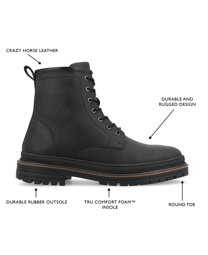 Thomas & Vine Men's Deegan Tru Comfort Foam Plain Toe Ankle Boots - Macy's