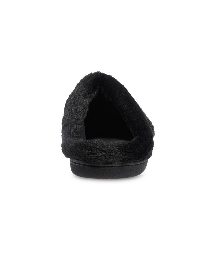 Isotoner Signature Women's Memory Foam Faux Fur Isla Cheetah Hood Back ...