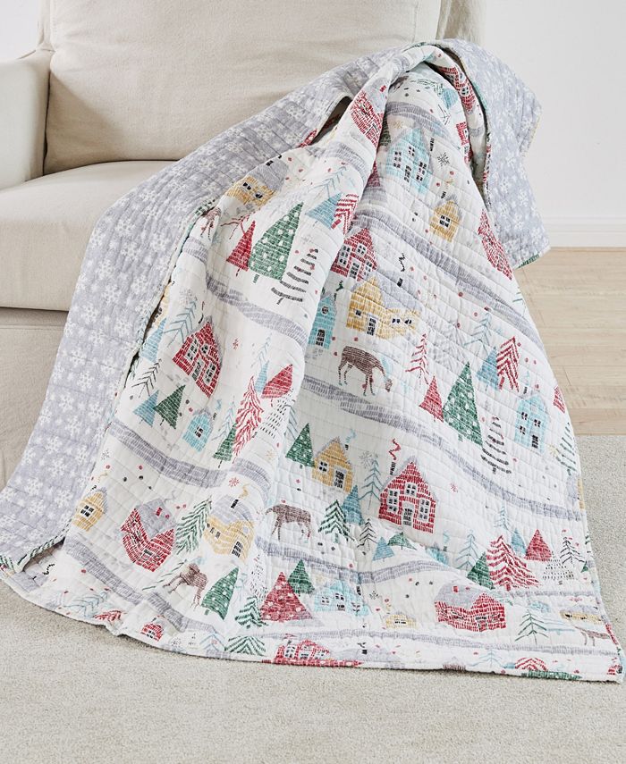 Levtex Joulset Holiday Reversible Quilted Throw, 50" x 60" - Macy's
