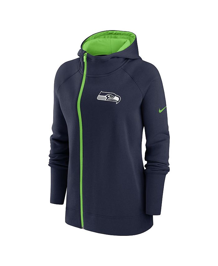 Nike Women's College Navy Seattle Seahawks Asymmetrical Raglan Full-Zip ...