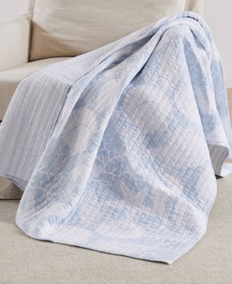 Levtex Stillwater Coastal Shore Reversible Quilted Throw, 50" x 60 ...