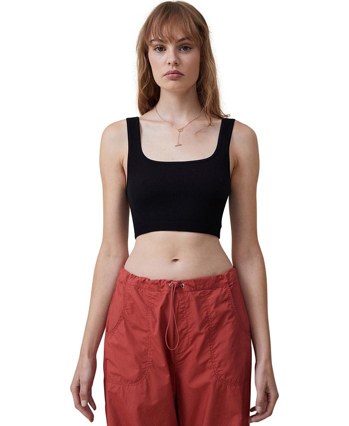 COTTON ON Women's Seamless Abbie Micro Crop Tank Top - Macy's