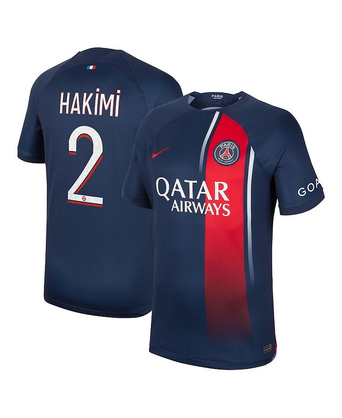 Nike Men's Achraf Hakimi Navy Paris Saint-Germain 2023/24 Home Replica ...
